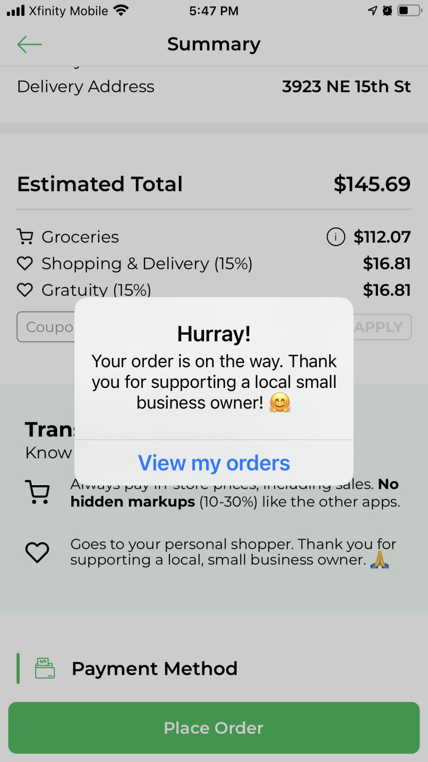 Dumpling App: How I got Winco groceries delivered